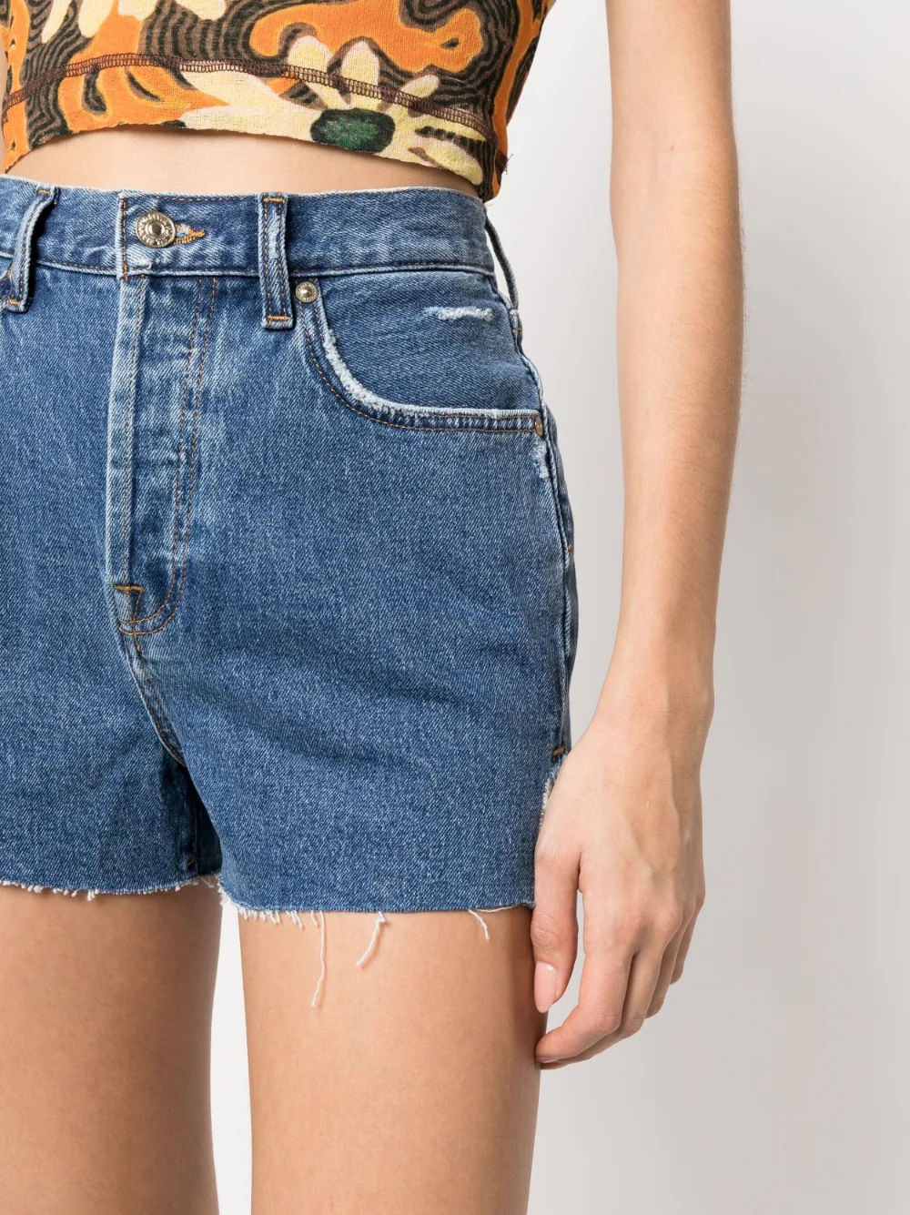 EASY RUBY SHORT BLAZE RAW CUT HEM
